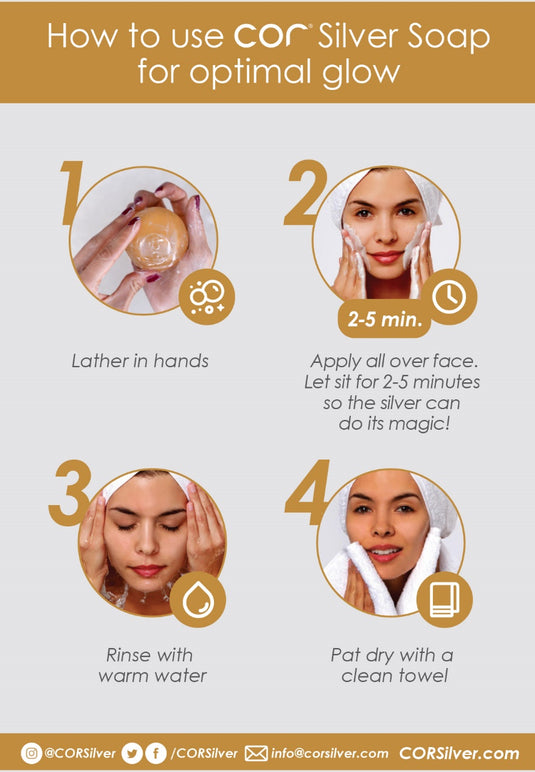 How to Use Cor Silver Soap – Cor Silver Skincare